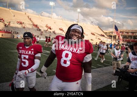 Indiana Running Back Kaelon Black 8 Celebrates With Teammates After