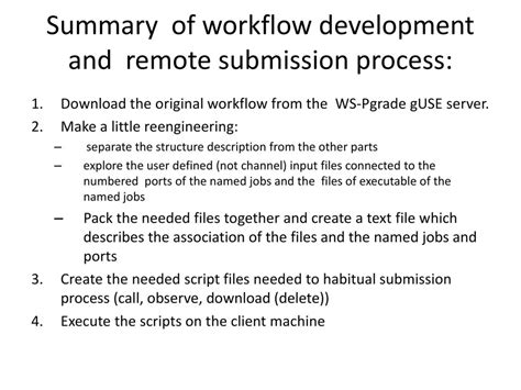 Remote Api Tutorial How To Call WS PGRADE Workflows From Remote Clients Through The