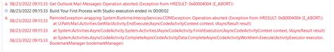 Get Outlook Mail Message Operation Aborted Exception From HRESULT X E ABORT