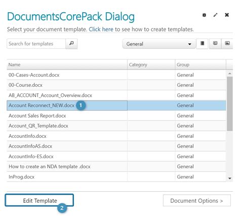 Edit Templates At Runtime Via The Documentscorepack Dialog Mscrm