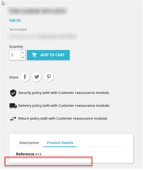 Missing Specfic References In Product Detail Screen · Issue 19739