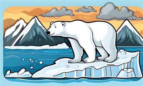 Premium Photo A Polar Bear Stranded On A Melting Ice Floe Sticker Pack