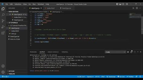 datatypes in js youtube
