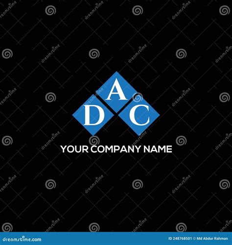 Dac Letter Logo Design On Black Background Dac Creative Initials
