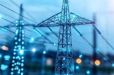 Vibrant Electric Telecom Network Concept Photo Premium Ai Generated Image