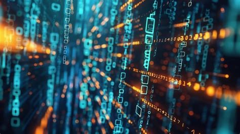 A Mesmerizing Display Of Binary Code And Geometric Shapes Illustrates The Complex Algorithms At