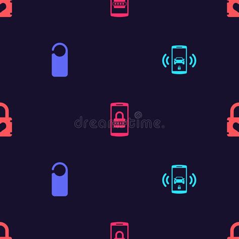 Set Smart Car Alarm System Please Do Not Disturb Mobile And Password And Padlock With Heart On