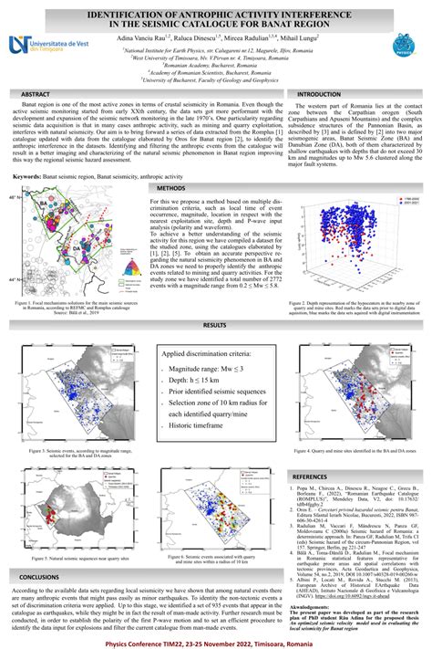 Pdf Identification Of Antrophic Activity Interference In The Seismic Catalogue For Banat Region
