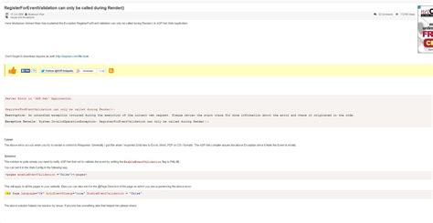 Server Error In Aspnet Application Registerforeventvalidation Can
