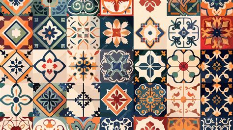Vintage Seamless Tile Patterns For Design Projects Premium Ai Generated Vector