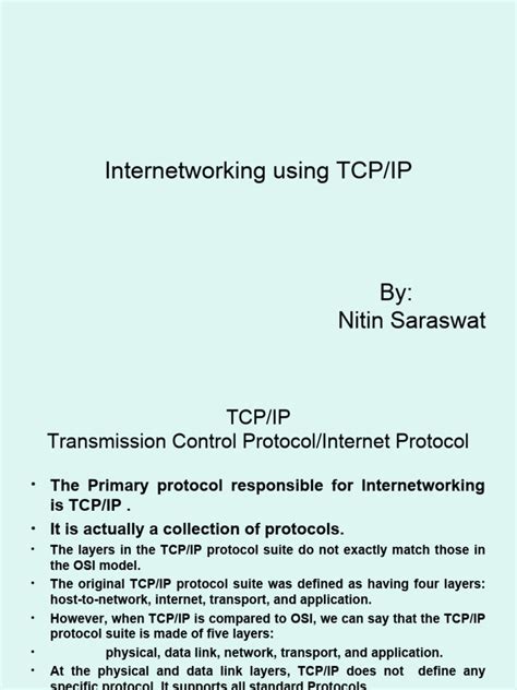 Internetworking Using Tcpip By Nitin Saraswat Pdf Internet Protocols Internet Protocol