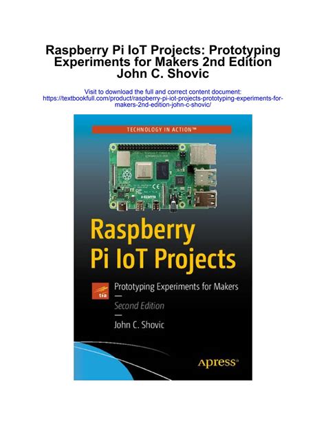 Raspberry Pi Iot Projects Prototyping Experiments For Makers 2nd Edition John C Shovic By