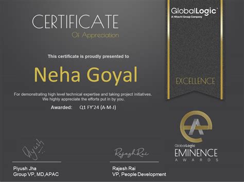 neha goyal on linkedin globallogiceminenceaward grateful