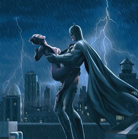 Batman And Catwoman Doing It In The Rain Balziku [dc Batman] R Rule34