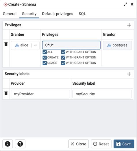 Schema Dialog PgAdmin 4 6 14 Documentation