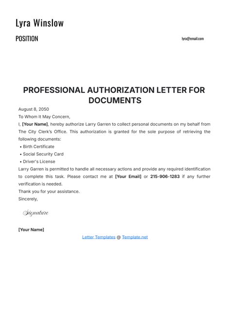 Sle Authorization Letter For Bank Statement Template Word
