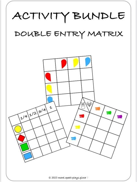 Activity Bundle Double Entry Matrix Mspeeltplaysgioca