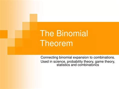 PPT - The Binomial Theorem PowerPoint Presentation, free download - ID ...