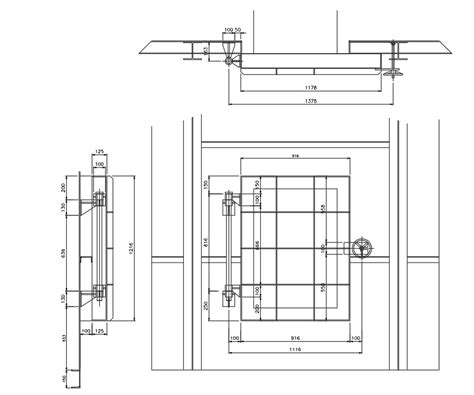 Typical Door Section Of Incinerator Factory In Detail Autocad 2d Drawing Cad File Dwg File