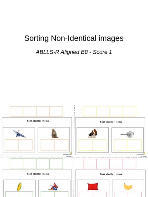Sorting Non Identical Pictures Free Flashcards For Speech Therapy And