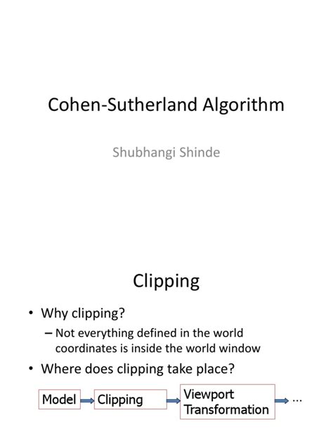 Cohen Sutherland Algorithm Pdf Areas Of Computer Science Applied