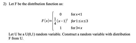 Solved Let F Be The Distribution Function As Chegg