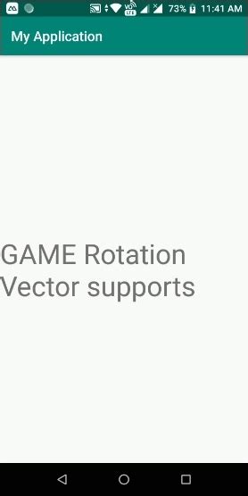 How To Check Android Mobile Supports GAME Rotation Vector Sensor