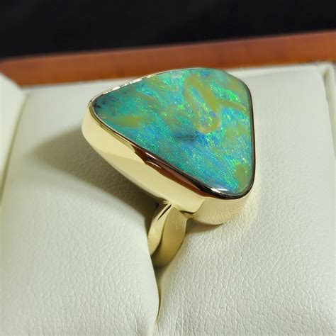 Gold Statement Ring Australian Opal Jewellery Online Store