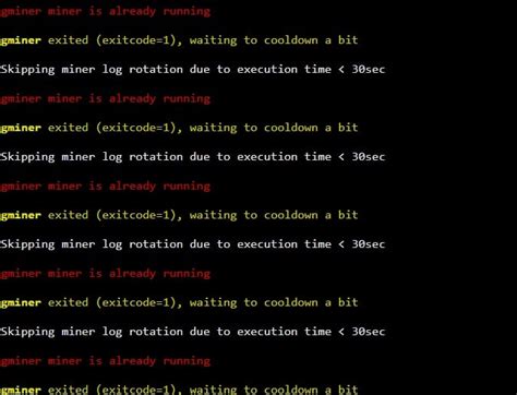 Gminer Exited Exitcode1 Waiting To Cooldown A Bit Rethermining