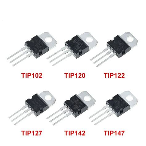 Tip102 Tip120 Tip122 Tip127 Tip137 Tip142 Tip147 3 Pin Transistor To220