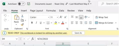 Solved This Workbook Is Locked For Editing By Another User