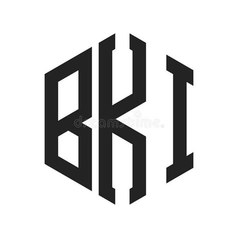 Bki Logo Design Initial Letter Bki Monogram Logo Using Hexagon Shape Stock Vector