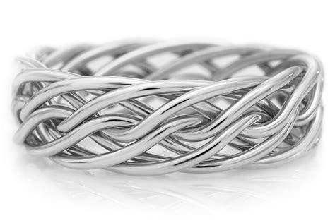 Eight Strand Open Weave Ring In Plaitnum Eight Strand Open Weave Ring