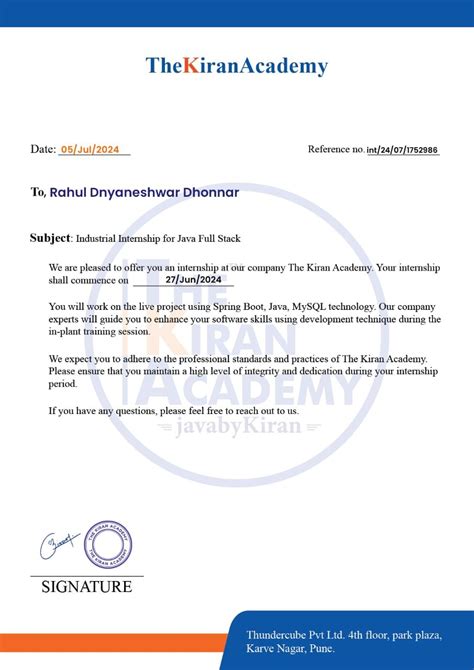 Rahul Dhonnar On Linkedin Internship Java Springboot Mysql Softwaredevelopment