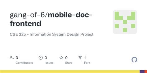 Github Gang Of 6mobile Doc Frontend Cse 325 Information System