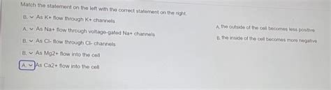 Solved Match The Statement On The Left With Its Correct Chegg