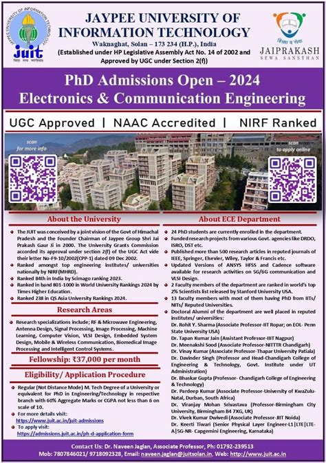 Phd Iot Vlsi Electronics Communication Semiconductor 5g 6g Viksitbharat Economy Hp