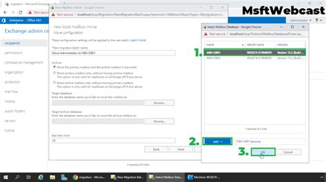 Move Mailbox From One Database To Other In Exchange