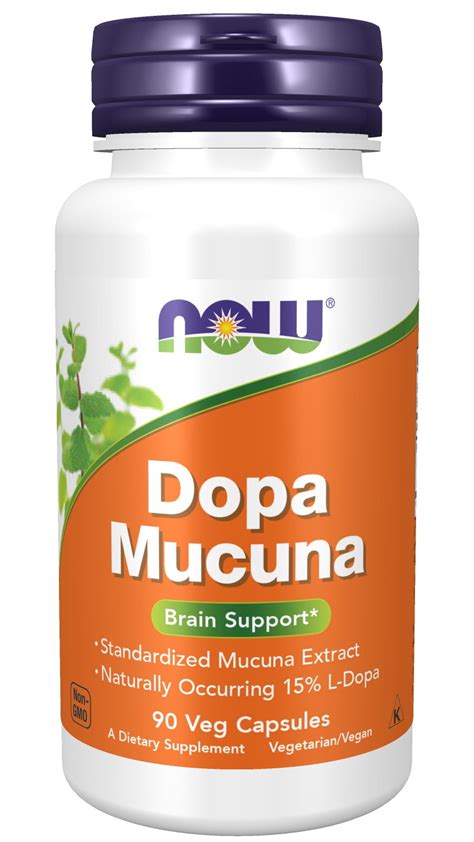 NOW Supplements, DOPA Mucuna, Standardized Mucuna Extract with ...