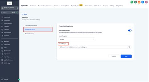 Customizable Subject Line In Email For Documents And Contracts
