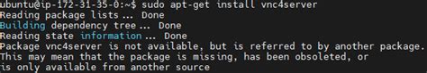 우분투 Vnc server 패키지 설치 에러 해결방법 Package vnc server is not available but is referred to by another