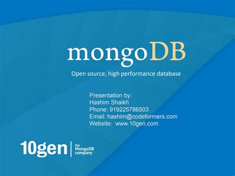 Mongodb Presentation Pptx Mongodb Presentation Pptx