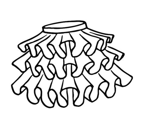 색 배경에 고립 된 손으로 그린 여성 치마 도들 프리미엄 벡터