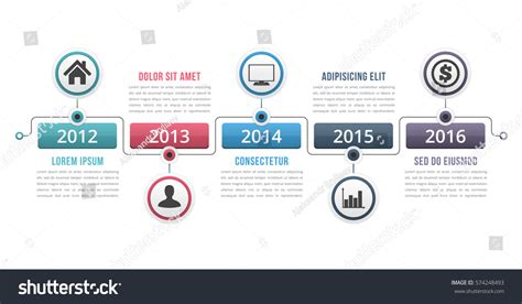 Timeline Infographics Template Workflow Process Infographics 库存矢量图（免版税）574248493 Shutterstock
