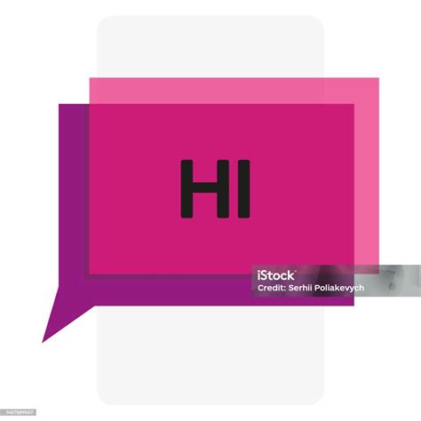 Hi Message Template Design Cartoon Banner Vector Illustration Stock Illustration Download