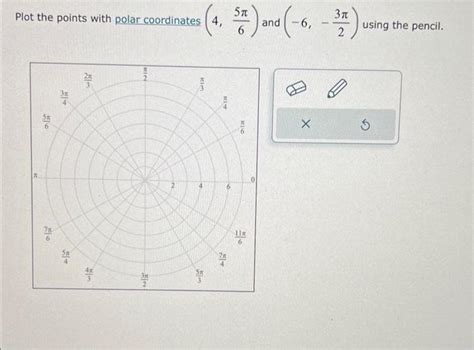 solved plot the points with polar coordinates 4 65π and