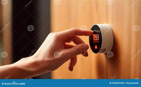 A Person Adjusting A Thermostat Remotely Highlighting The Convenience