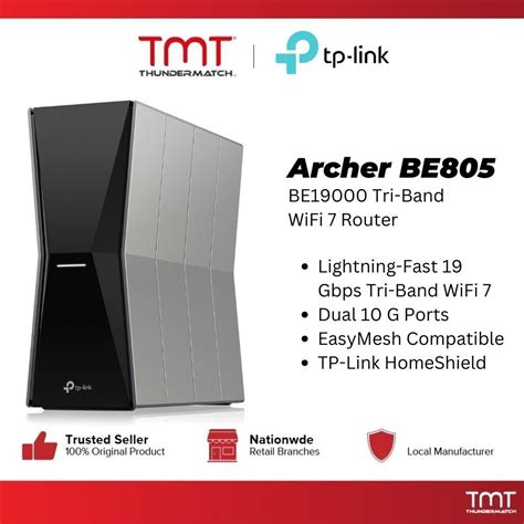 TP Link Archer BE805 BE19000 Tri Band WiFi 7 Router Shopee Malaysia