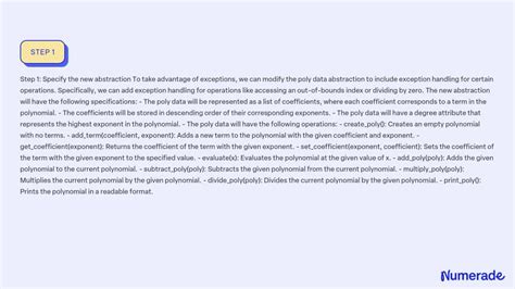 solved modify the poly data abstraction defined in chapter 4 figure 4