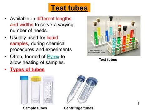 Different Types Of Test Tubes